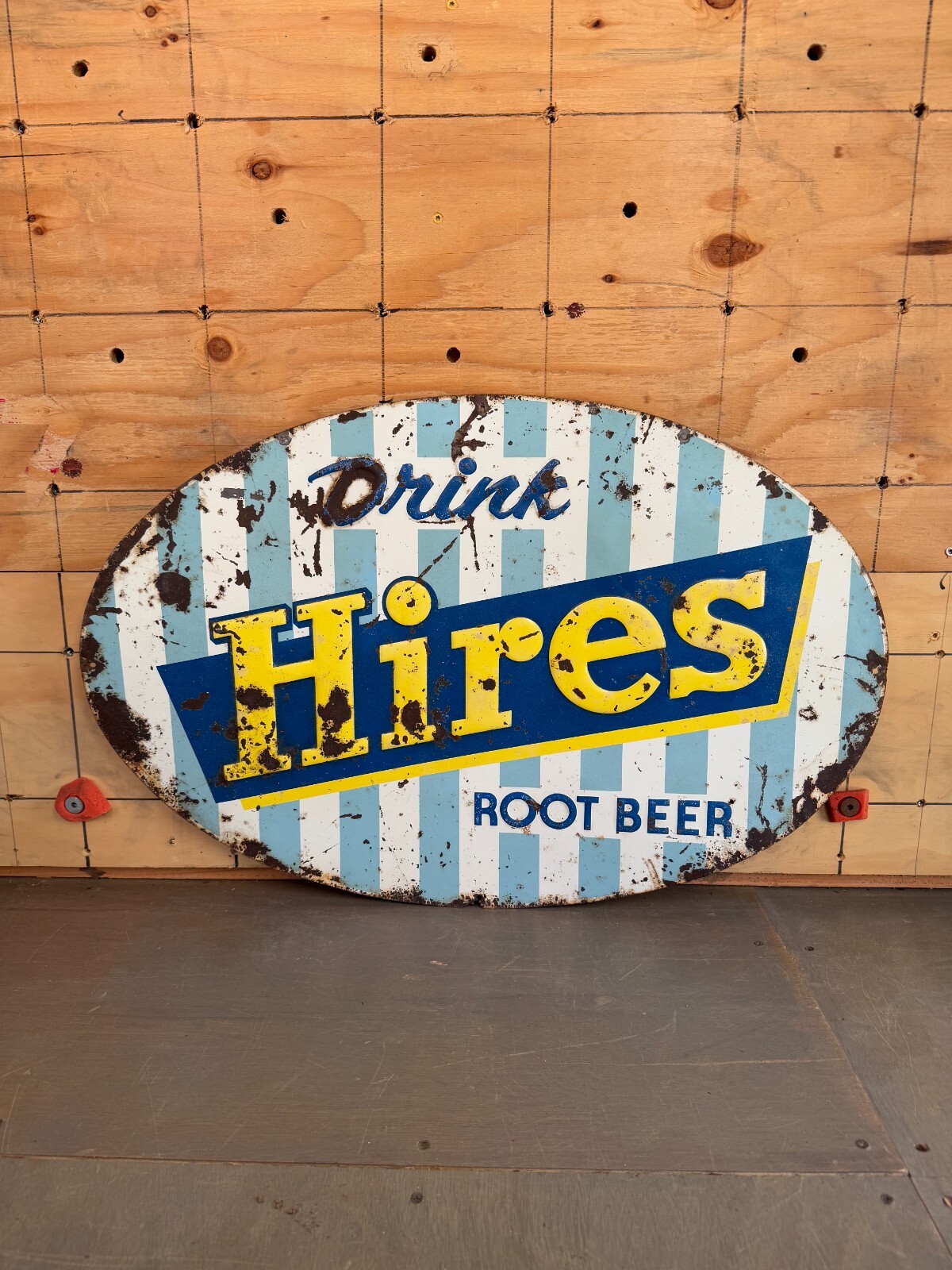 Vintage Original Drink Hires Root Beer Embossed Metal Antique Sign | eBay