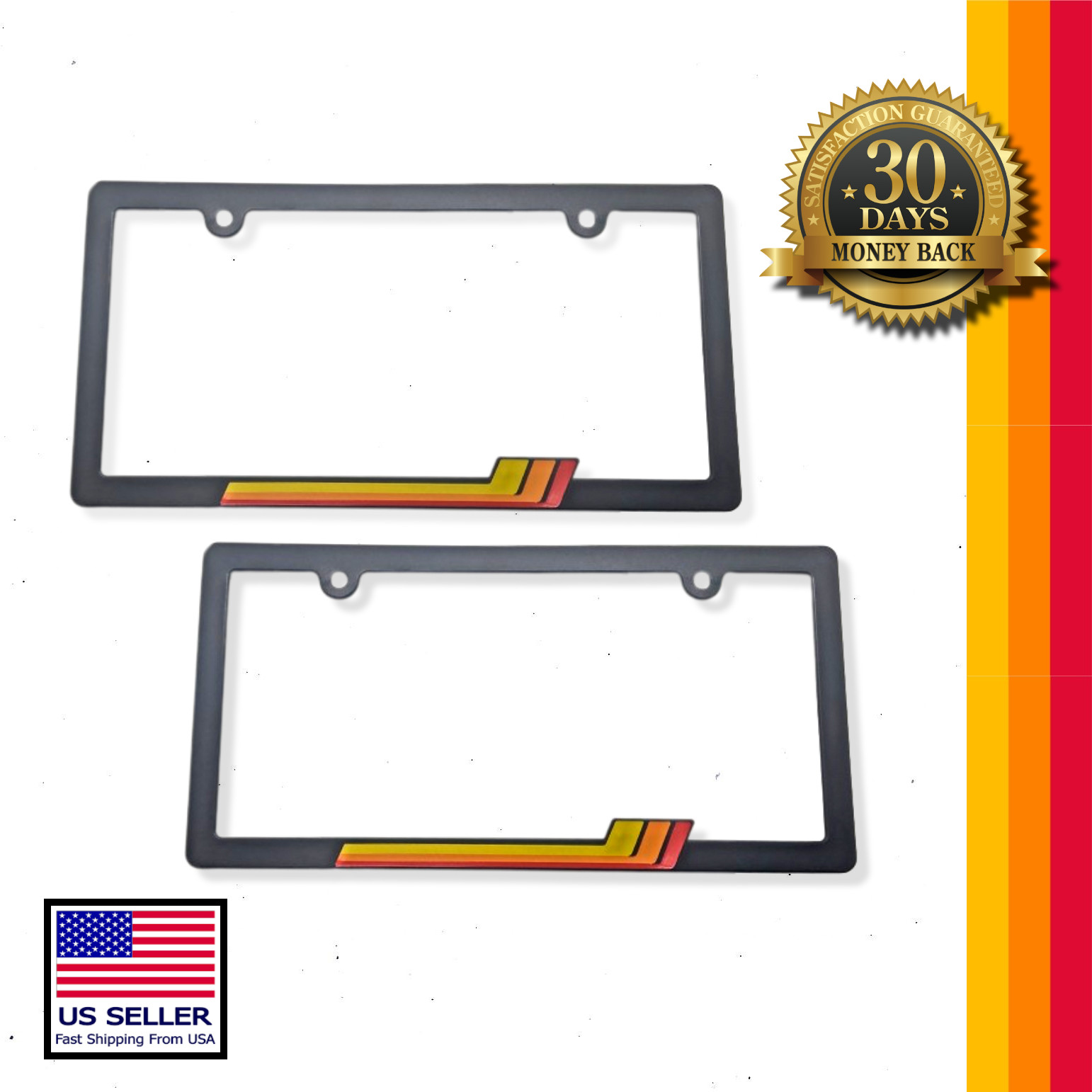 VINTAGE PLASTIC LICENSE PLATES FRAMES