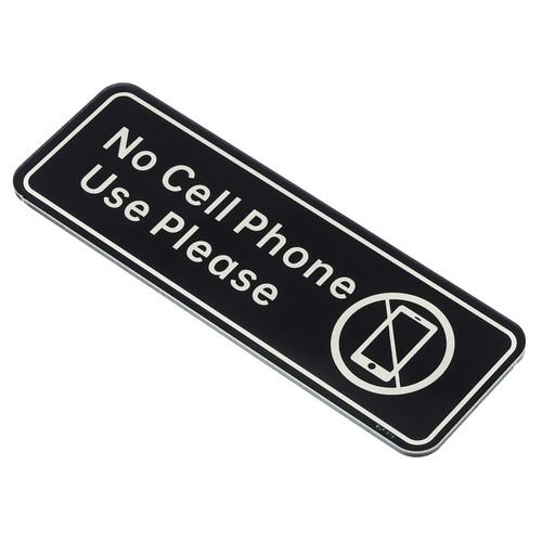 9"x3" No Cell Phone Use Please Sign Self Adhesive Door Wall Sticker ...