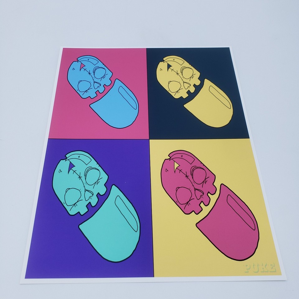 Pill Medication Pop Art PRINT Original Art by NYC graffiti artist PUKE ...