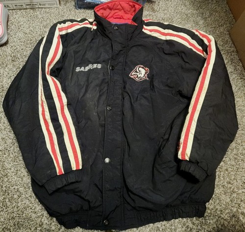 Vintage Buffalo Sabres Goat Head NHL Hockey Black Starter Coat Jacket ...