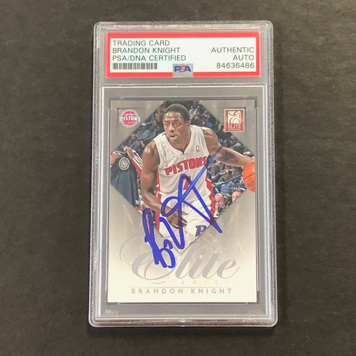2013-14 Panini Elite #102 Brandon Knight Signed Card AUTO PSA Slabbed ...