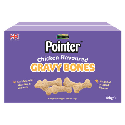 POINTER CHICKEN GRAVY BONES For Dogs Flavour Biscuits Treats Fold Hill ...