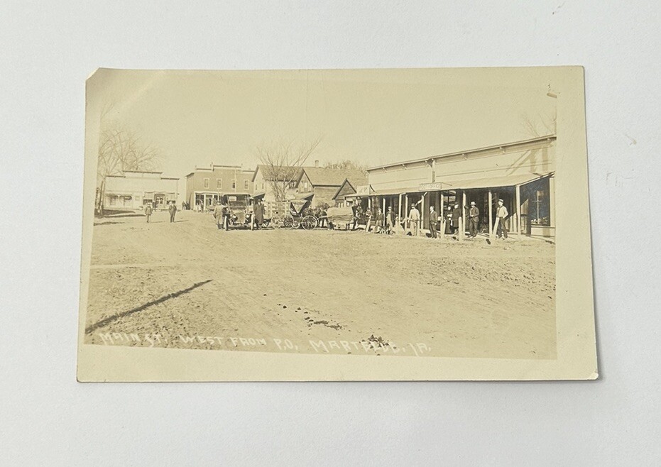 Main St/ Post Office Martelle Iowa RPPC Photo Postcard Early 1900’s ...