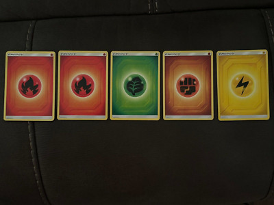 FOUR Shadowless Energy Pokémon Cards Base Set & ONE Lightning Holo WOTC ...