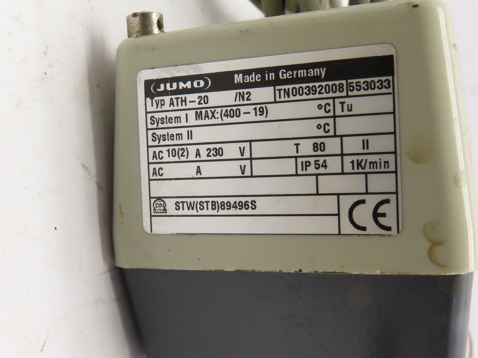 Jumo ATH-20 /N2 19-400 Deg C Thermostat Temperature Switch 4ft probe | eBay