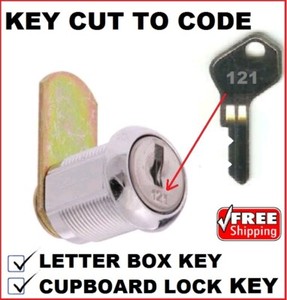 LETTER BOX KEY CUT TO CODE LOCK FOCUS FILING CABINET KEYS MAIL BOX KEY ...