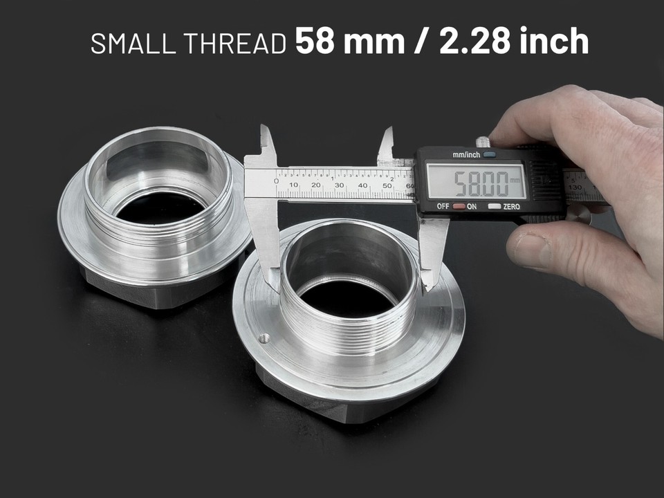 Hex Nuts for RS Center Caps 15 16 17 18 19 Inch Small Thread 2.28in CNC ...