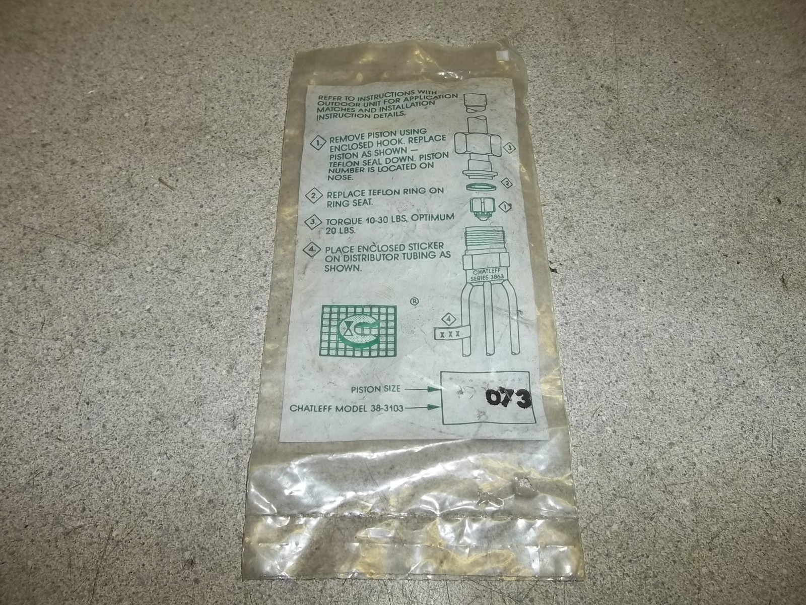 NEW Chatleff Series 3863 PKG/KIT Model 38-3103 073 *FREE SHIPPING* | eBay