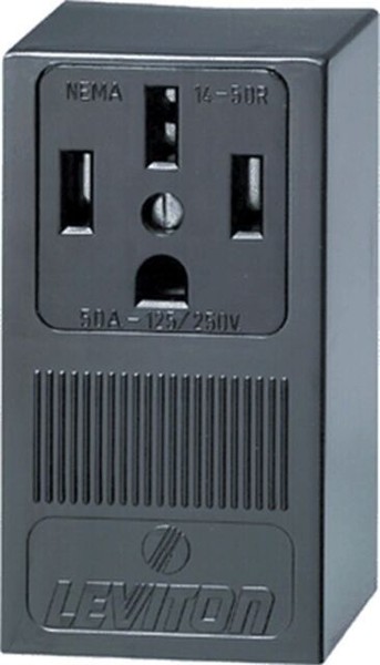 Leviton 50A 125/250V NEMA 14-50R Surface Mounting Receptacle (55050 ...
