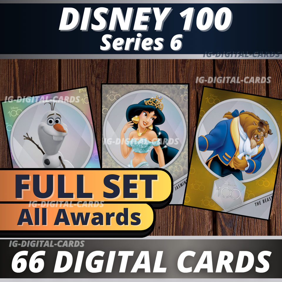 Topps Disney Collect Disney 100 SERIES 6 FULL SET [66 DIGITAL CARDS ...