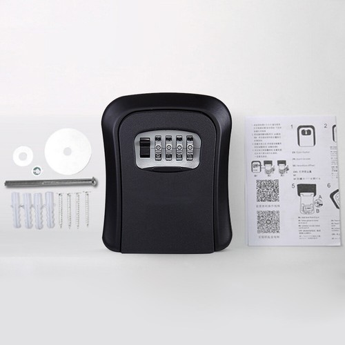 4 Digit Combination Code Key Safe Box Storage Case Wall Mounted High ...