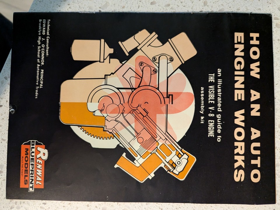 Vintage 1960s Renwal Model The Visible V8 Engine Model Assembly Kit ...