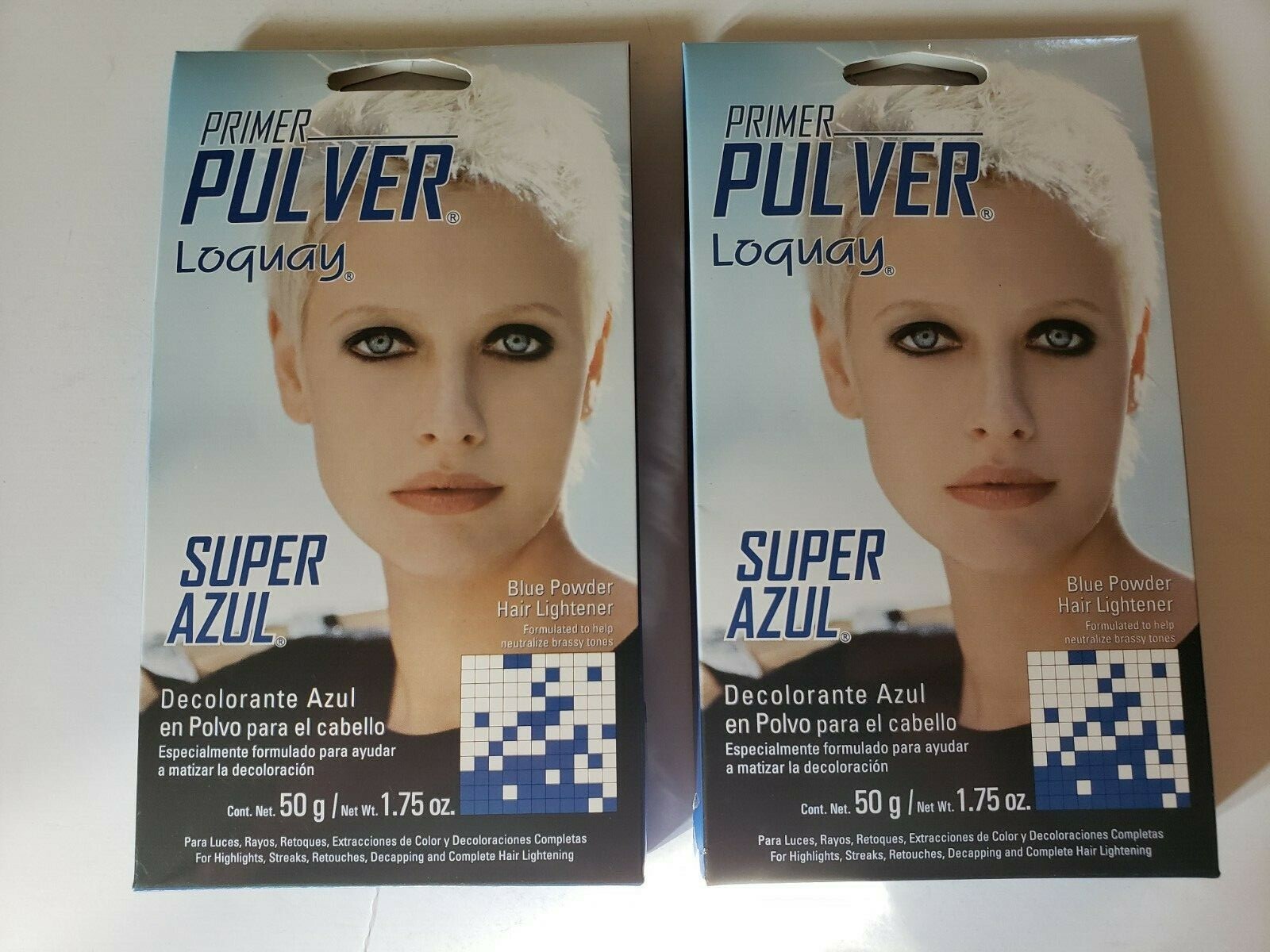 2 Loquay Primer Pulver Super Azul Decolorante Azul - Blue Hair ...