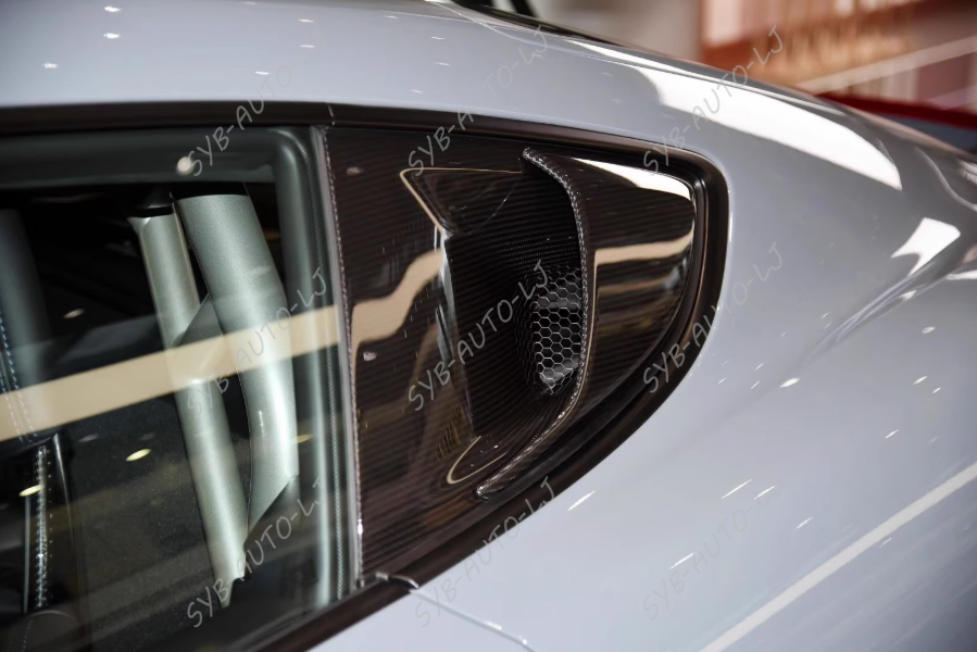 For Porsche 718 Cayman GT4RS style Real Carbon Rear Window Louver Side ...