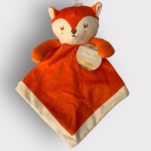 KATE & MILO (and) Plush ORANGE FOX Lovey Security Blanket Baby Toy New ...