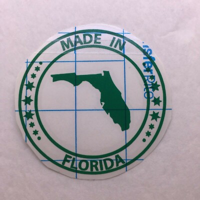 Made In Florida Logo Die Cut Vinyl Sticker Decal High Quality Florida ...