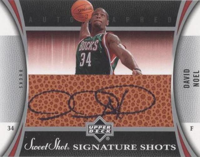 2006-07 Upper Deck Sweet Shot - Signature Shots Leather David Noel #SSL ...