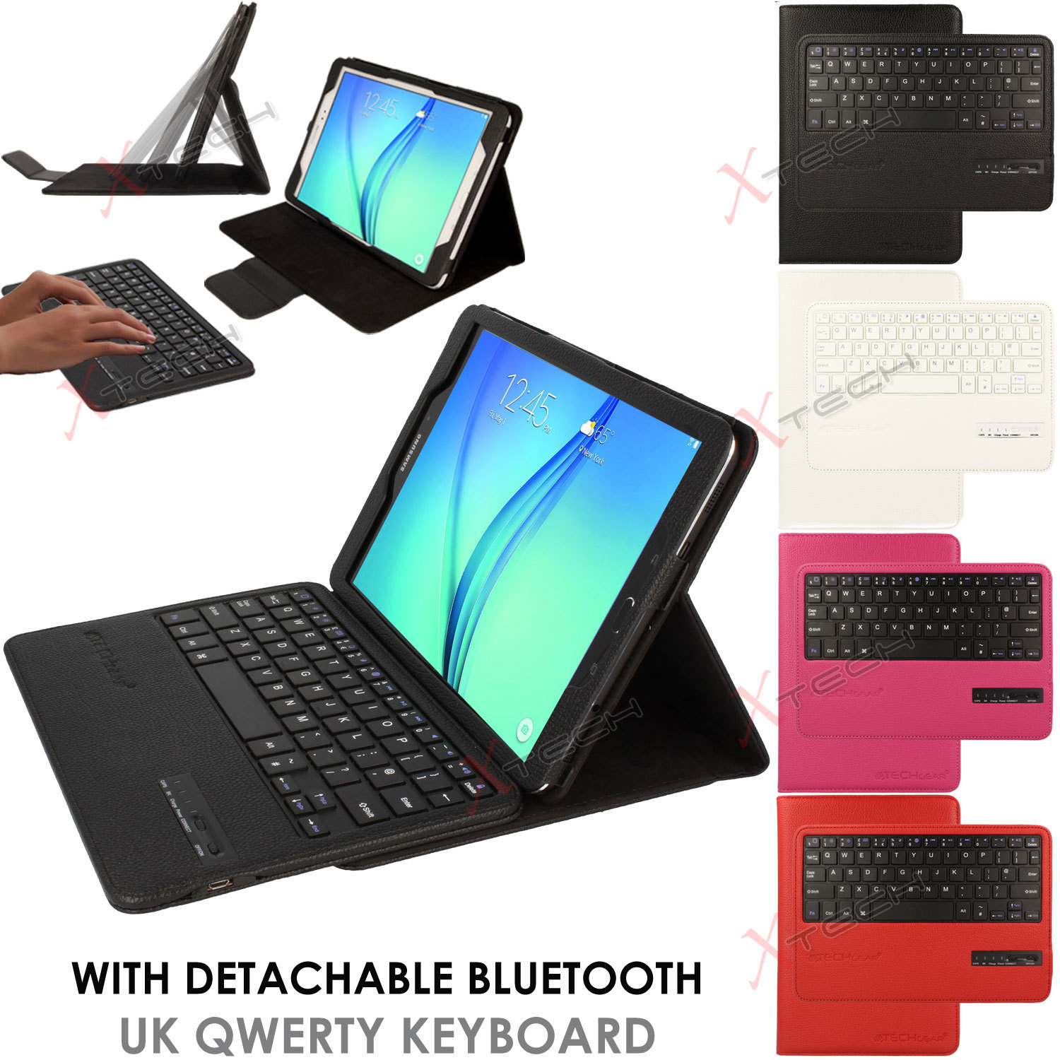 Samsung Galaxy Tab S3 9.7" T820 / T825 Bluetooth Keyboard Leather Case ...