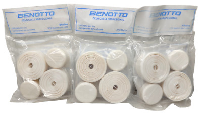 3 Benotto Smooth White Handlebar Tapes Cello Bar pack Vintage Bicycle ...