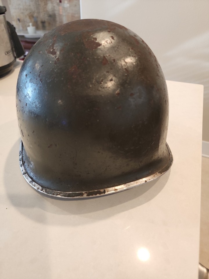 WWII US Army M1 Front Seam Swivel Bail Pot Helmet | eBay