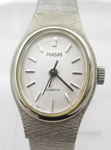 Vtg Sears Roebuck Phasar Quartz WR Analog 16mm Oval Watch (H199) "New ...