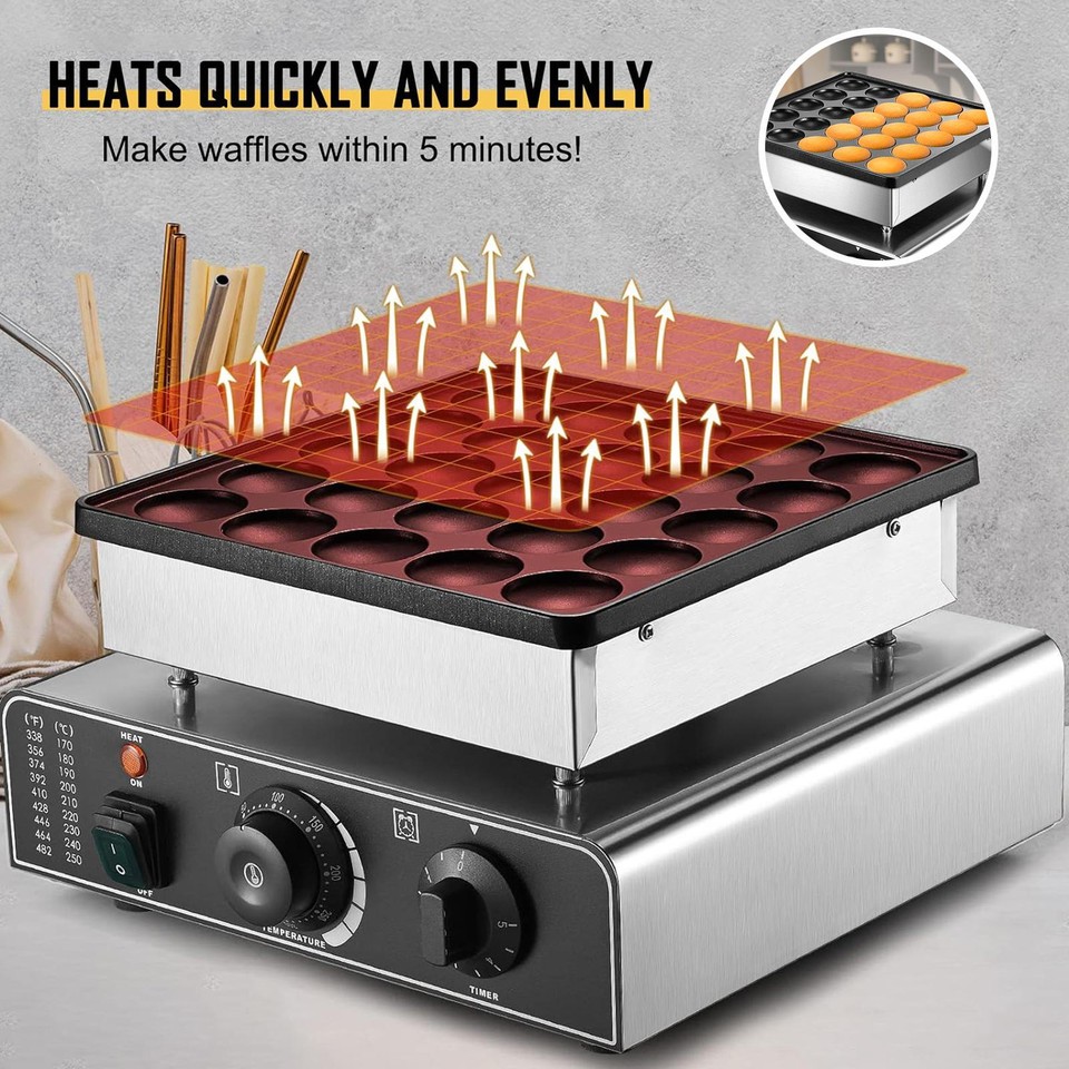 Electric Waffle Maker Machine 25-grid Mini Pancake Maker Muffin Baker ...