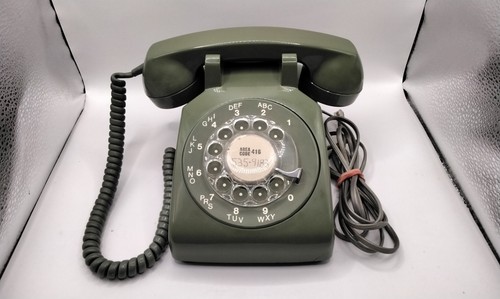 Vintage Northern Telecom Rotary Desk Phone Bell Systems Avocado Green ...