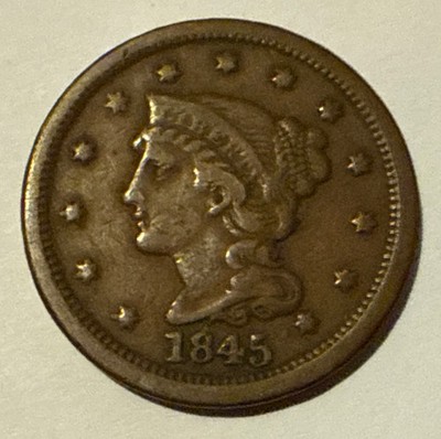 1845 Braided Hair Large Cent | eBay