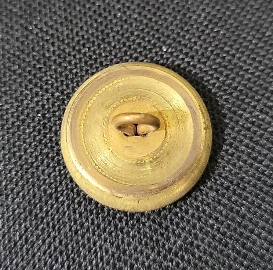 Ancien Doré Laiton Bouton “ L. H. ”Monogramme – 19th Siècle Britannique ...