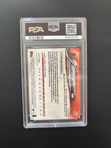 2018 Topps #700 Shohei Ohtani Pitching Angels RC Rookie PSA 10 GEM MINT ...