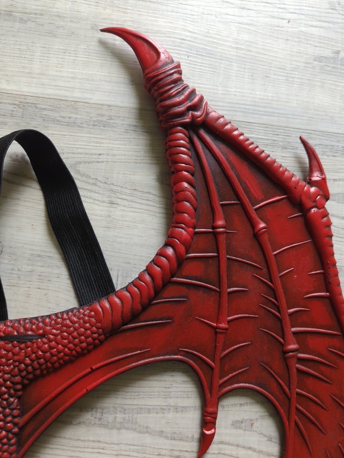 Red Gothic Dragon Bat Wings 24" Lrg Adult Game Throne… - Gem