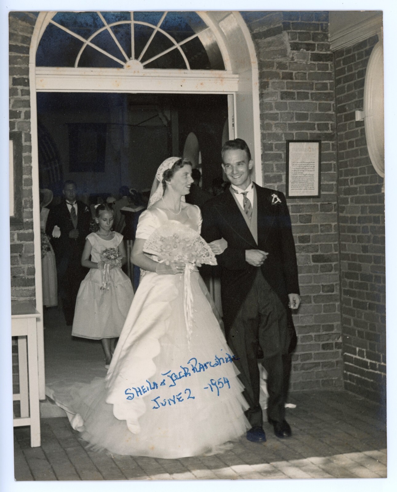 1954 Photo Maryland Wedding of Sheila Kirkpatrick to John Rareshide at ...