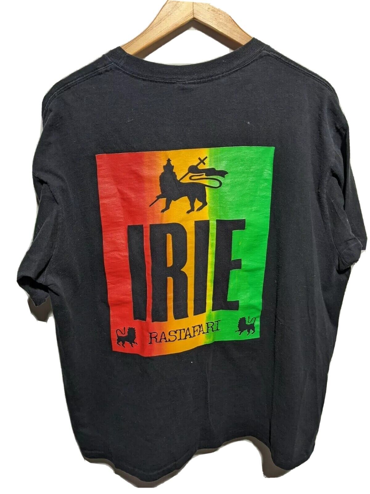 Vintage Irie Rastafari Jamaica Lion Men's Shirt Size … - Gem