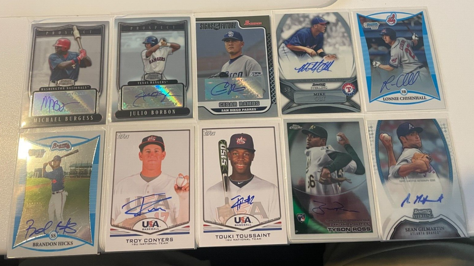 (80) MLB Baseball Auto Autograph Rookie Card RC LOT QTY x100 Book Value ...