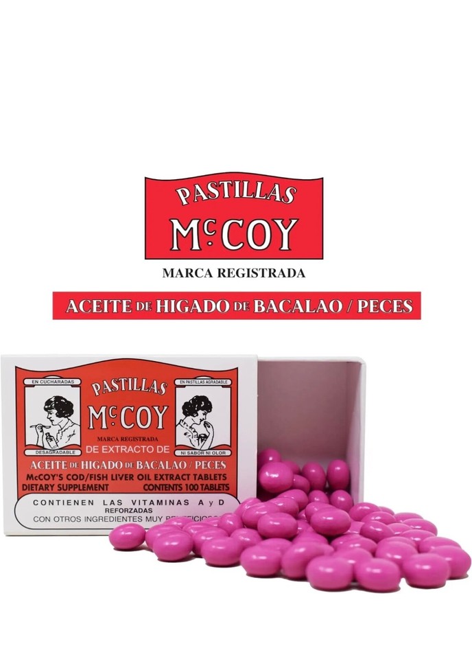 Pastillas Mccoy Cod/Fish Liver Oil Extract. 100 tablet | eBay