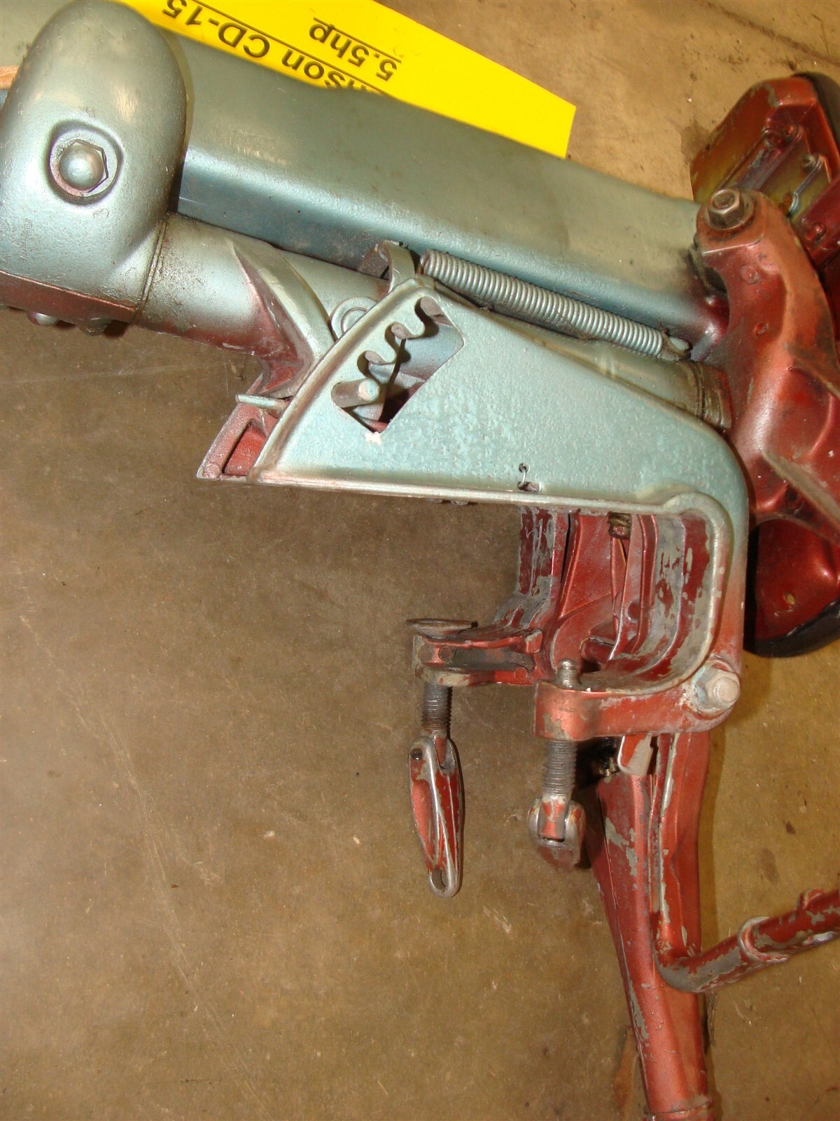 1958 Johnson CD-15 5.5hp outboard motor lower unit drive prop tiller ...