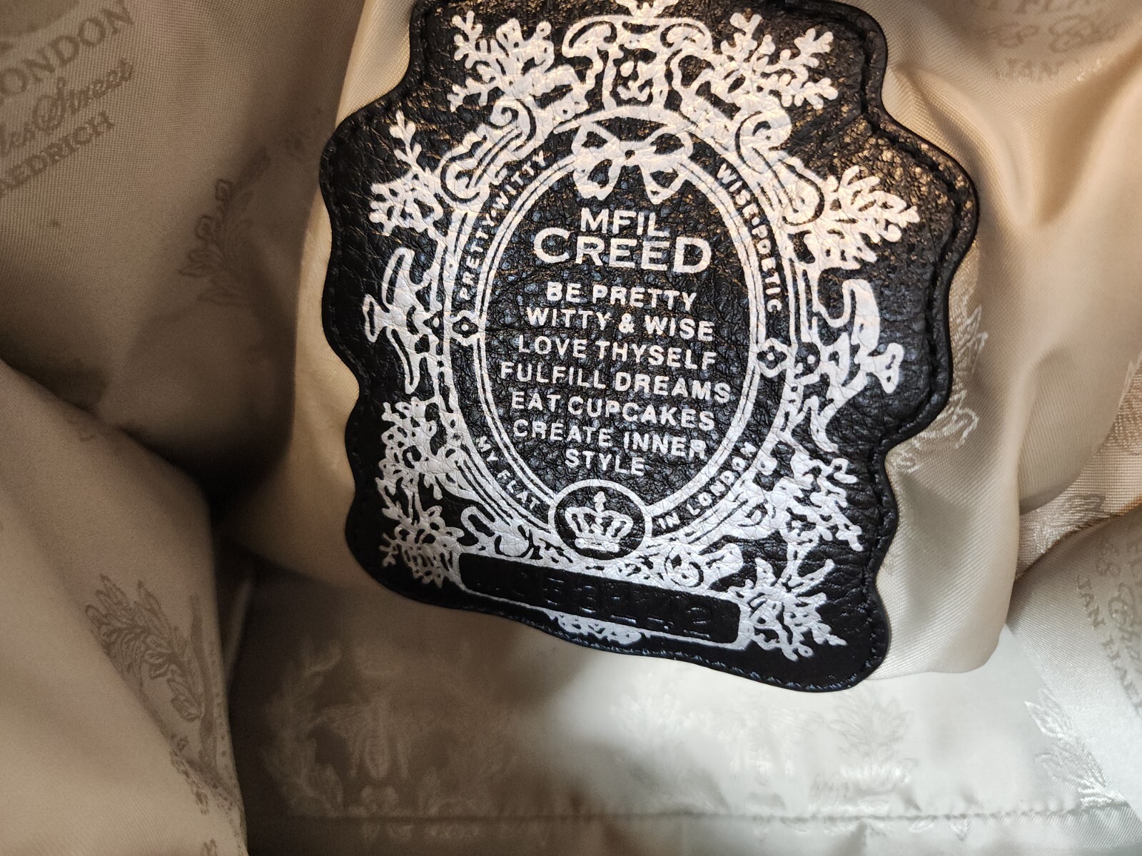 BRIGHTON MY FLAT IN LONDON RIVA TOTE LA VIE EST BELLLE COATED CANVAS LG ...