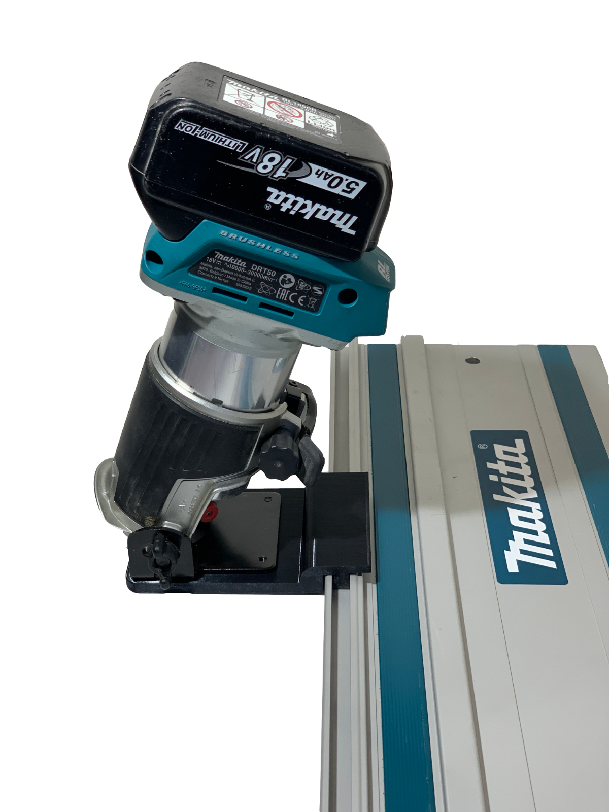 TILT BASE Adaptor To Makta Track Guide Rail Makita DRT50Z, RT0700CX ...