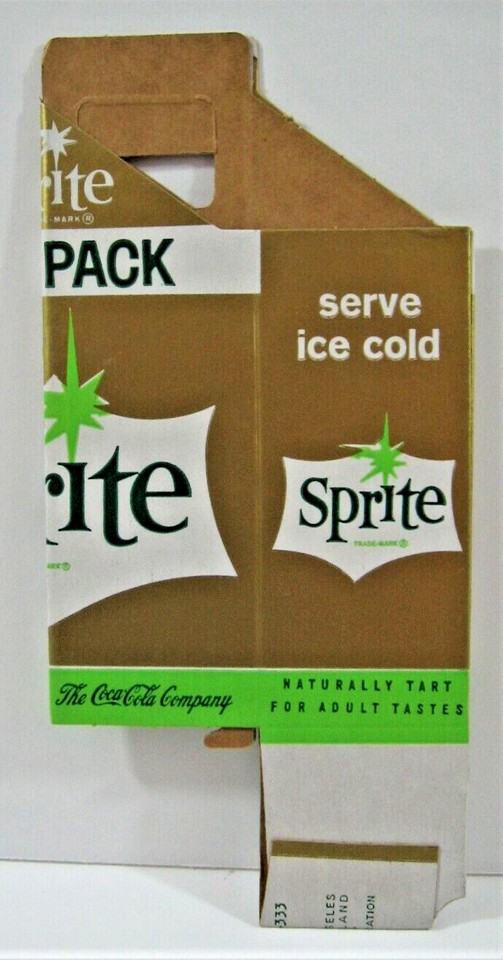 Vintage Sprite Soda 2 Bottle Gift Pk Carrier Carton Unused Coca Cola ...