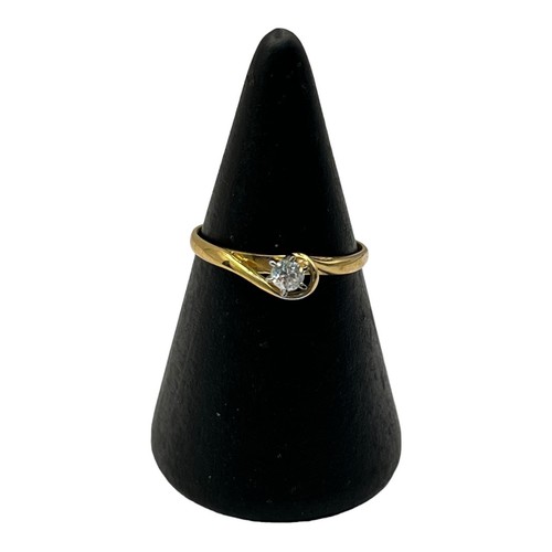 9ct 9k Yellow Gold Ladies Ring With A 10 Point Diamond Size O1/2. Brand ...