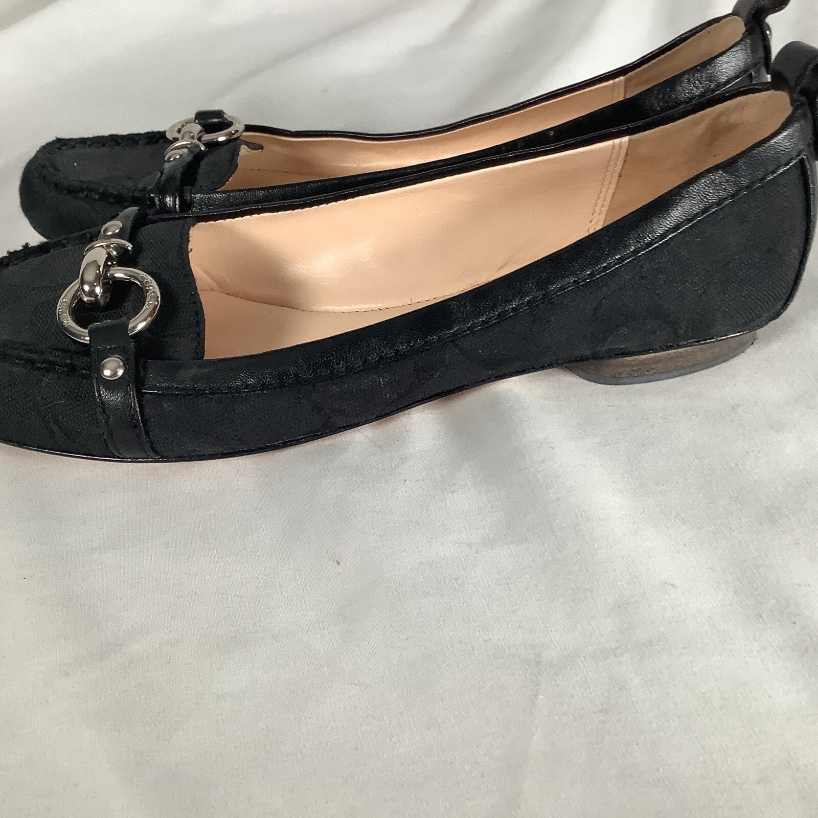 Coach Haze Flats Signature Buckle Logo Fabric Black L… - Gem