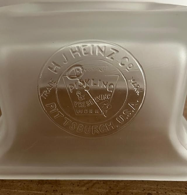 Vintage HJ HEINZ Co Pickle Glass Advertising Display Base | eBay