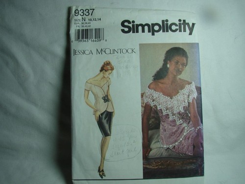 VINTAGE 1995 SIMPLICITY #9337 PATTERN - CUT/COMPLETE - SZ N 10-12-14 | eBay