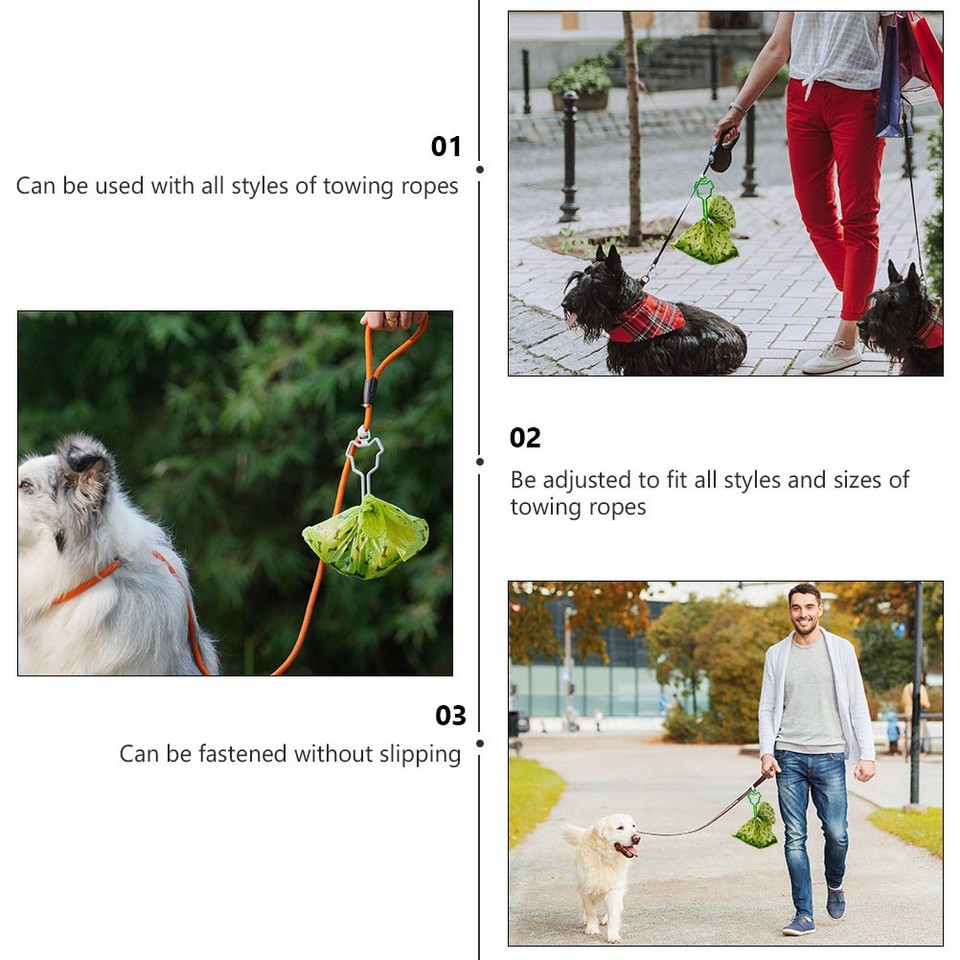 7 Pcs Dog Poo Clip Poop Bag Holder Bags Leash Attachment Accessories ...