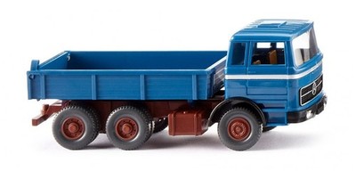 HO Scale Vehicles - 042407 - Flatbed tipper (MB) - azure blue | eBay