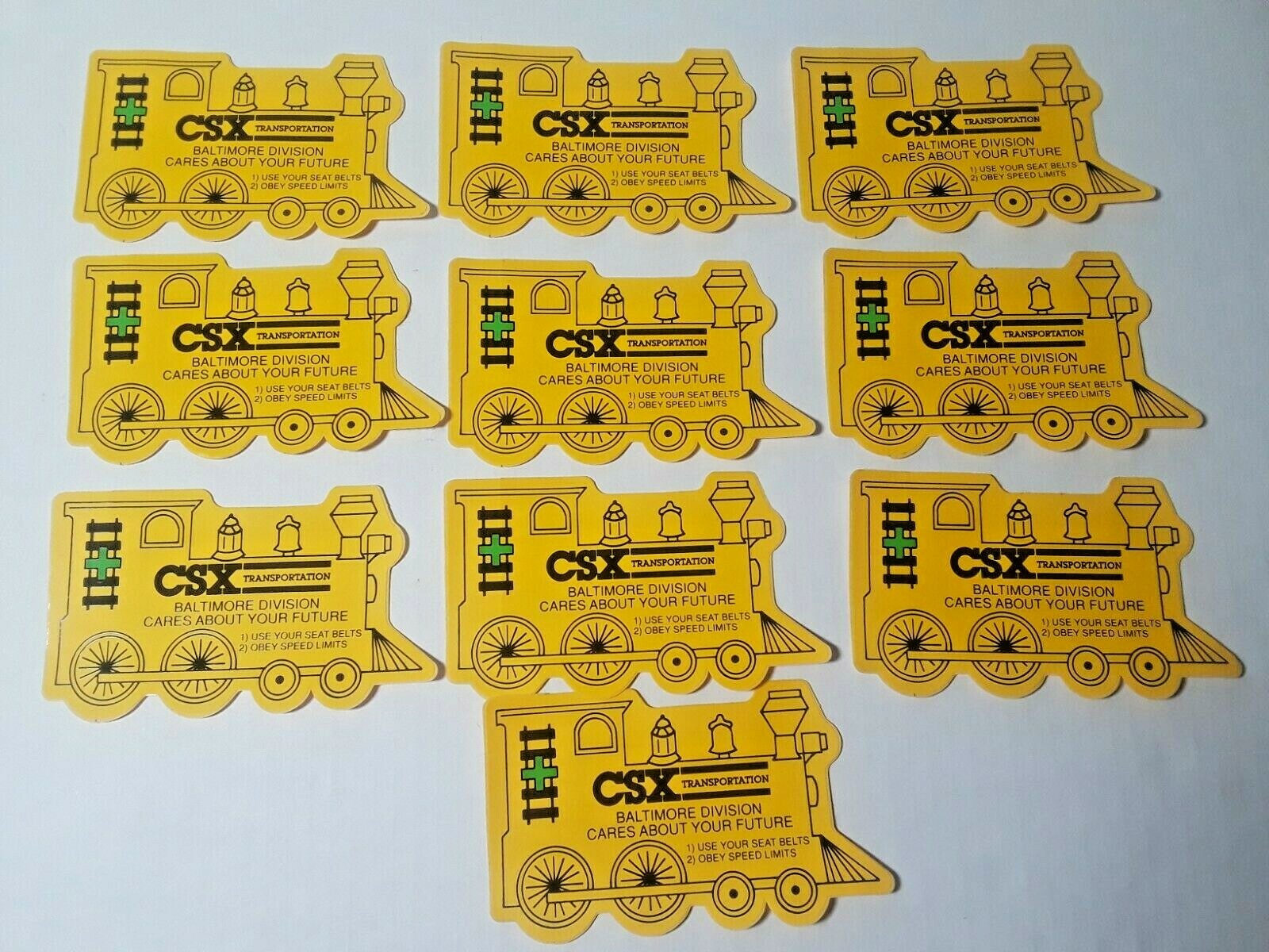 Lot of 10 CSX Railroad Train Logo Vtg Stickers Baltimore Division ...