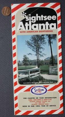 1970s Era Atlanta Georgia Sightseeing tourist brochure Cyclorama Stone ...