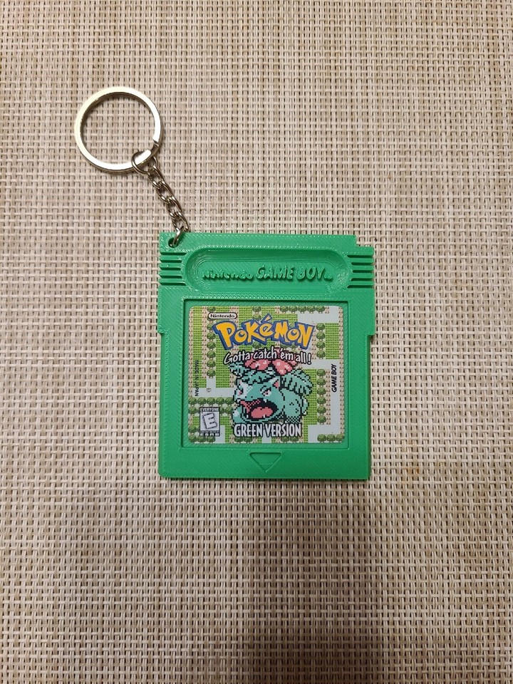 Pokémon Green keychain Game Boy Gameboy Nintendo cartridge Pikachu ...