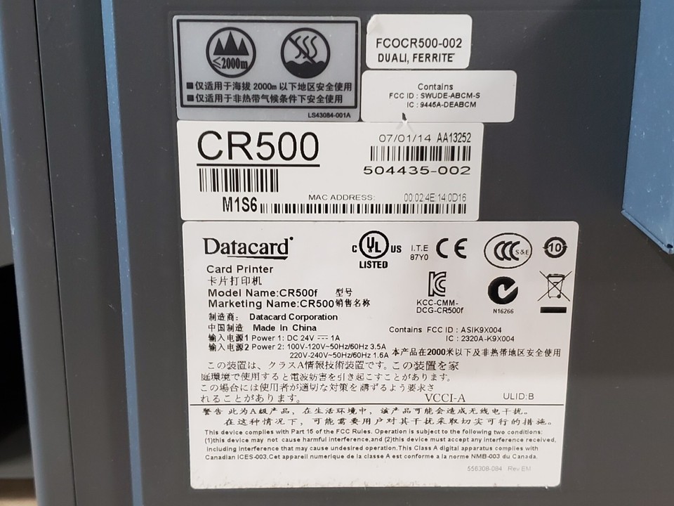 Entrust Datacard CR500 Card Printer - Is Open, But No Keys | eBay